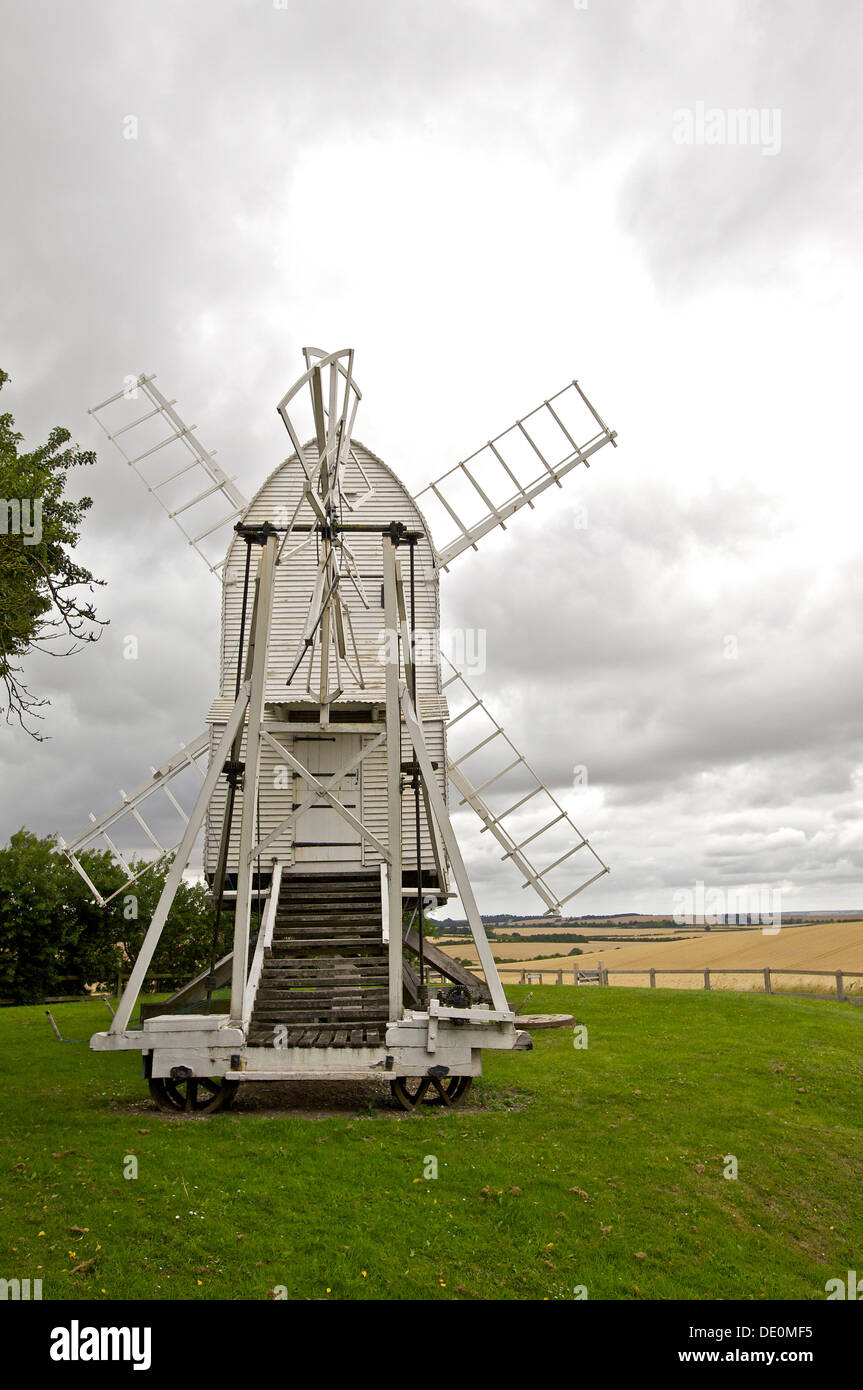Great Chishill post mill, Cambridgeshire Stock Photo - Alamy