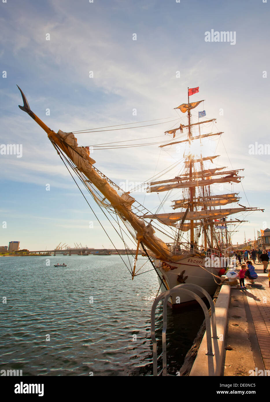 Dutch Tall Ships docked wharf Port River old sailing boats yachts ...