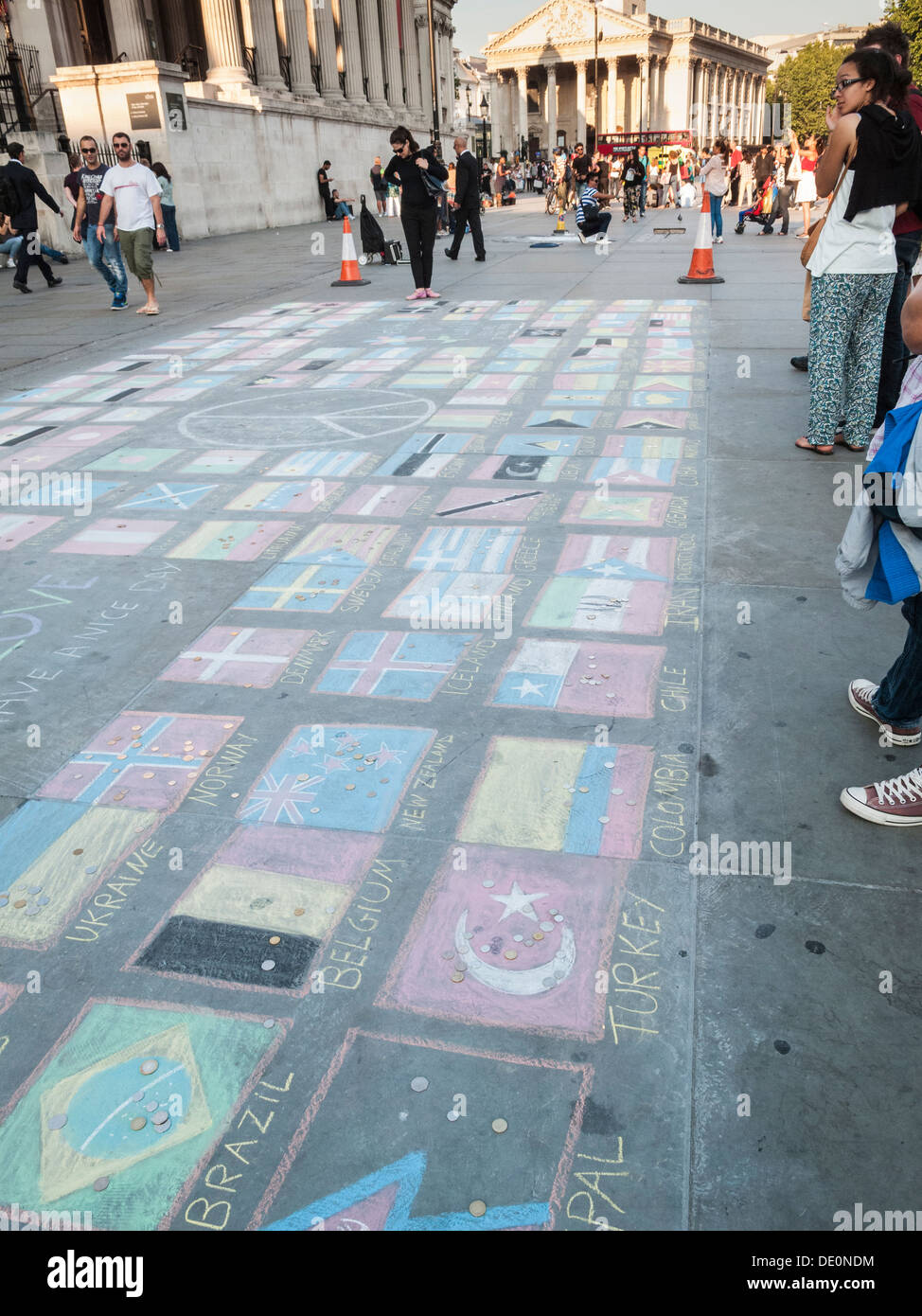 Pavement art chalk drawing hi-res stock photography and images - Alamy