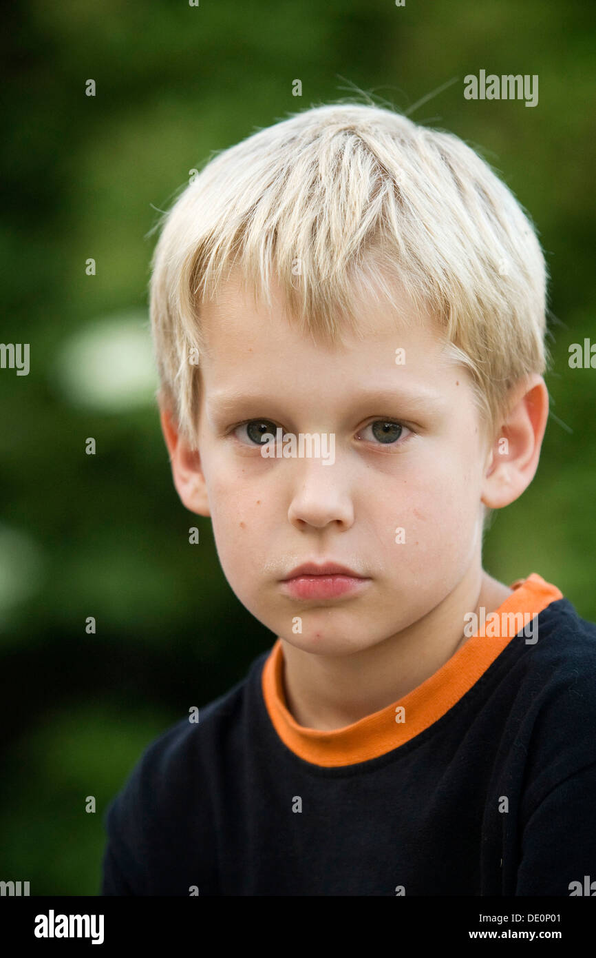Boy, 8, portrait Stock Photo - Alamy