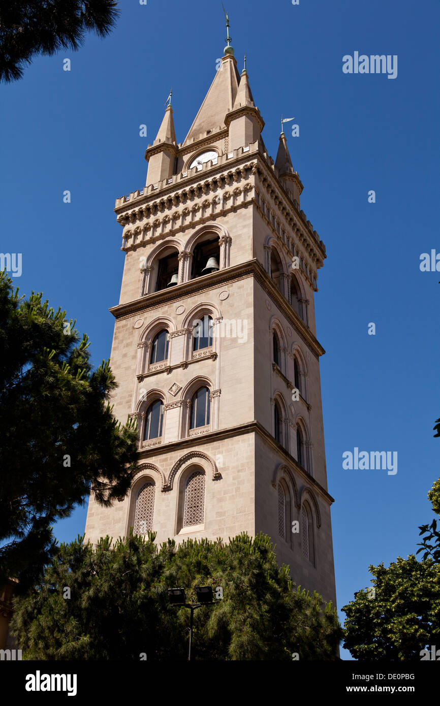The Cathedral of Messina in the province of Messina, Sicily Stock Photo ...