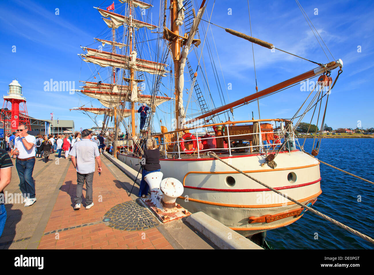 Dutch Tall Ships docked Port River old sailing boats yachts historical ...
