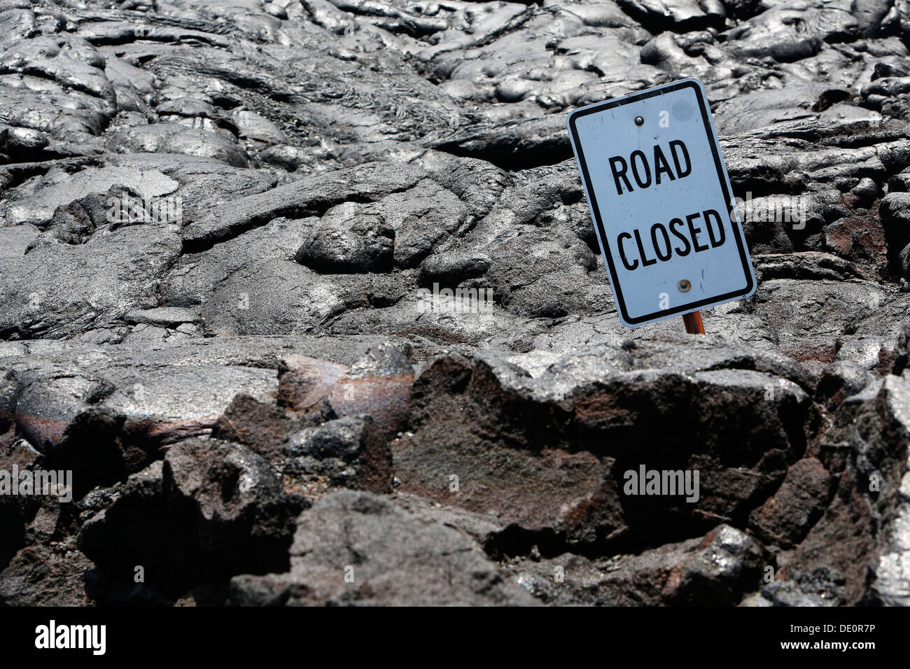 Hawaii lava road sign hi-res stock photography and images - Alamy