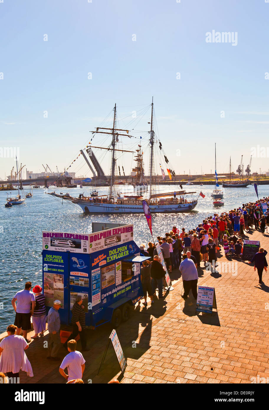 Dutch Tall Ships docked Port River old sailing boats yachts historical ...