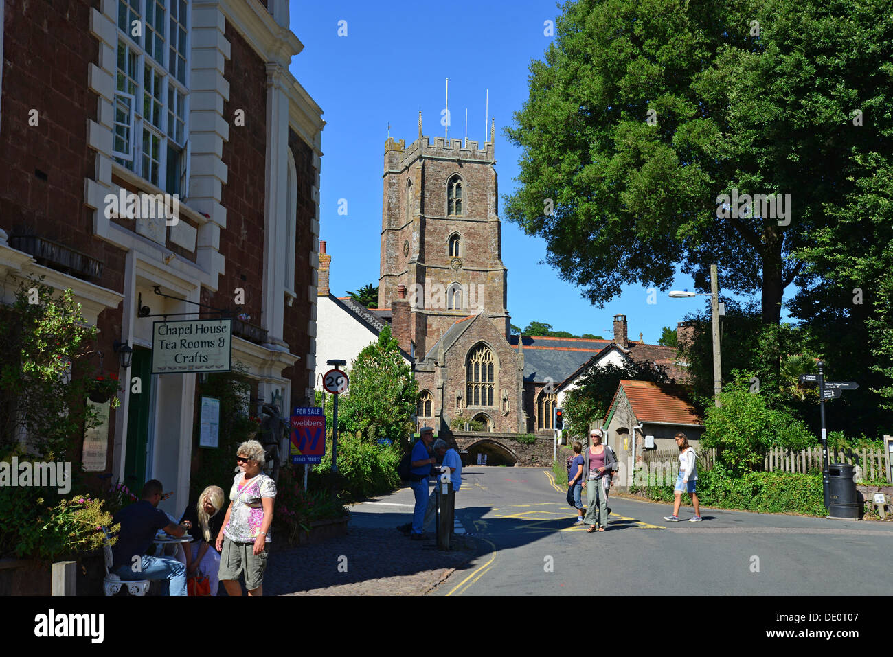 St George's Church from West Street, Dunster, Somerset, England, United ...