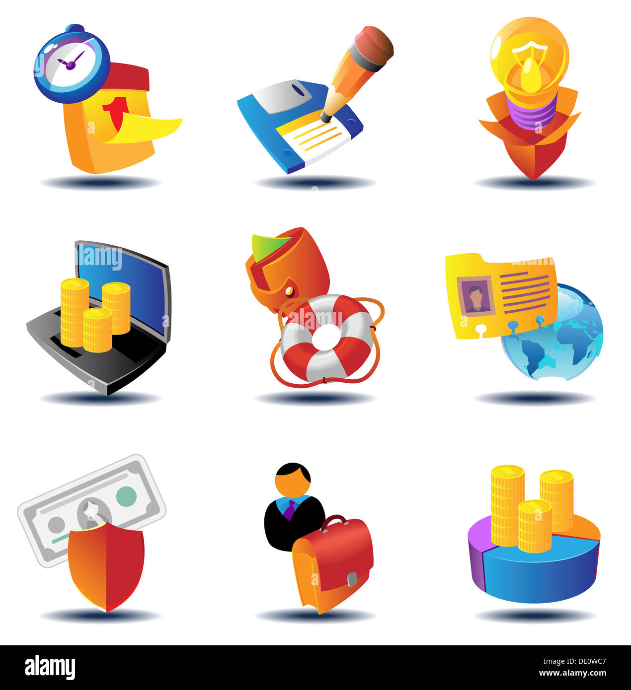 Business metaphor icons Stock Photo - Alamy