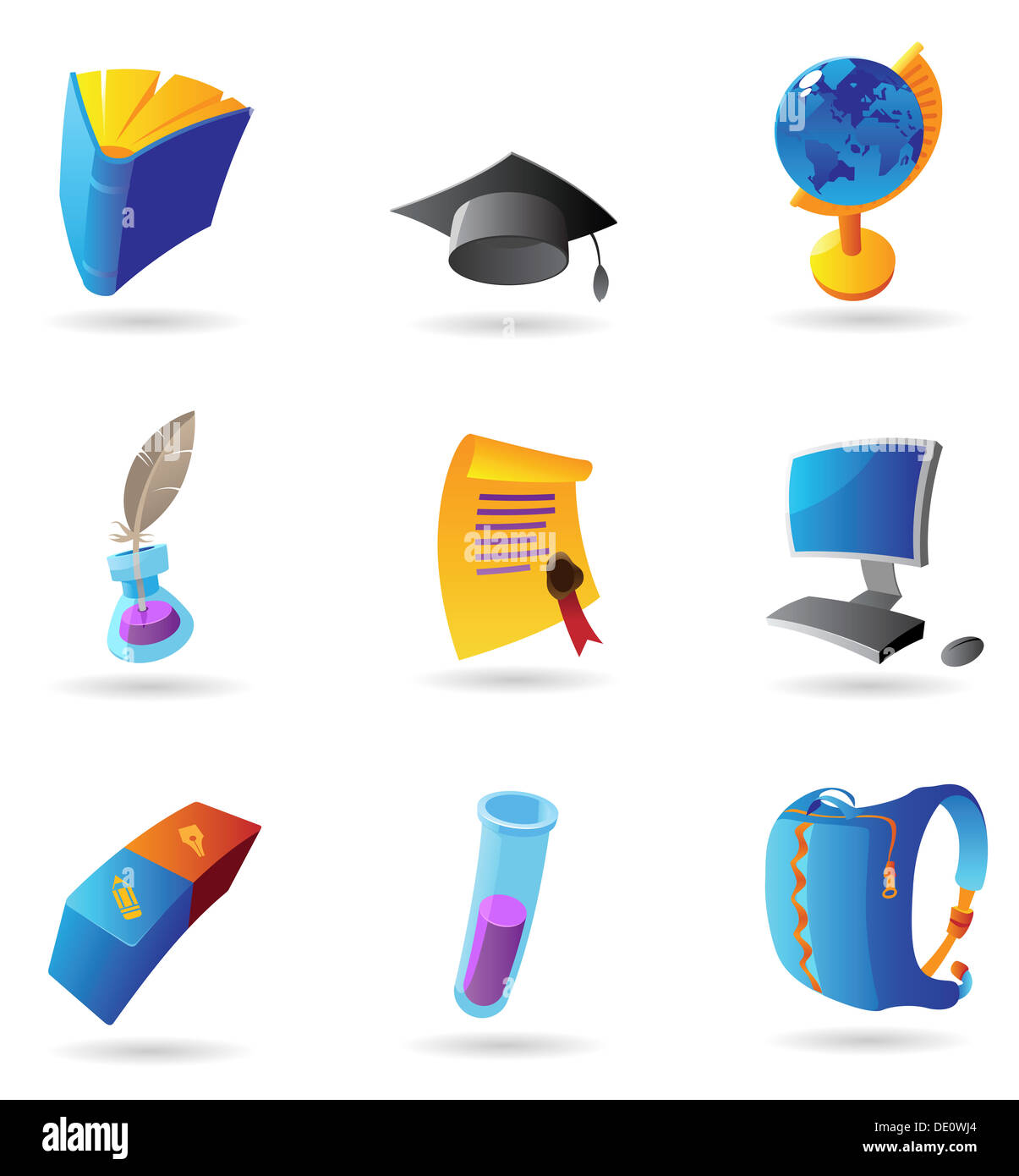 Icons for education Stock Photo - Alamy