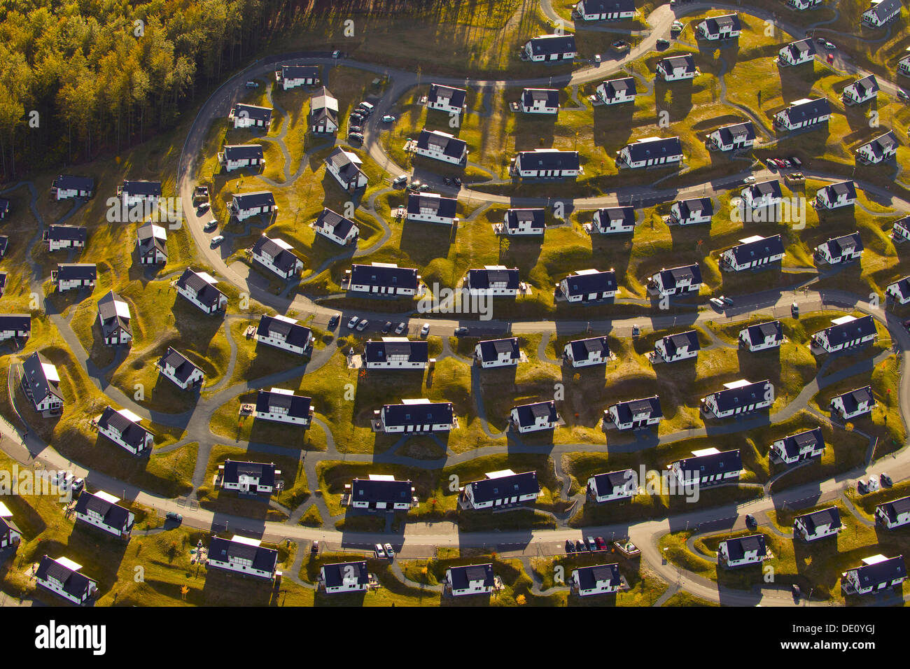 Aerial view, Landal Greenparks GmbH, holiday cottages, Winterberg ...