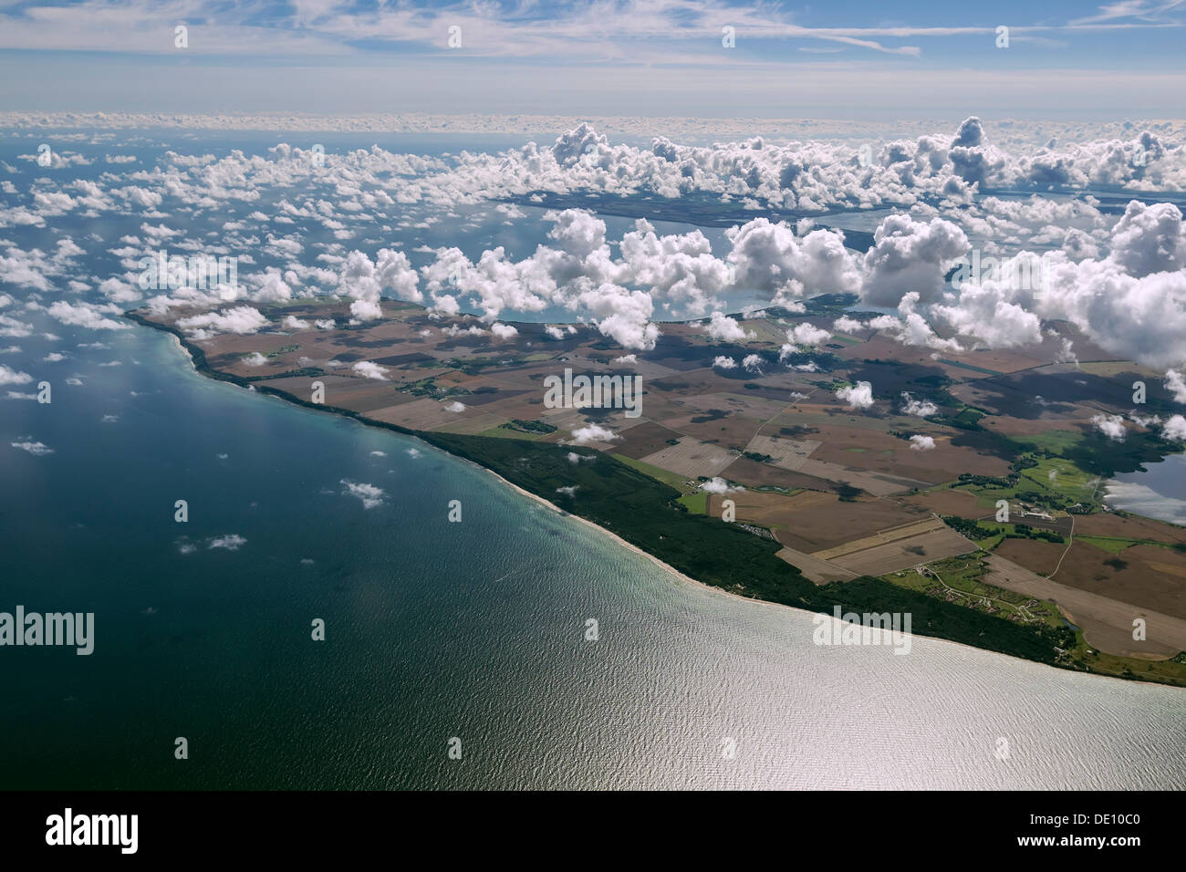 Aerial view, North Island, northern part of the island of Ruegen ...