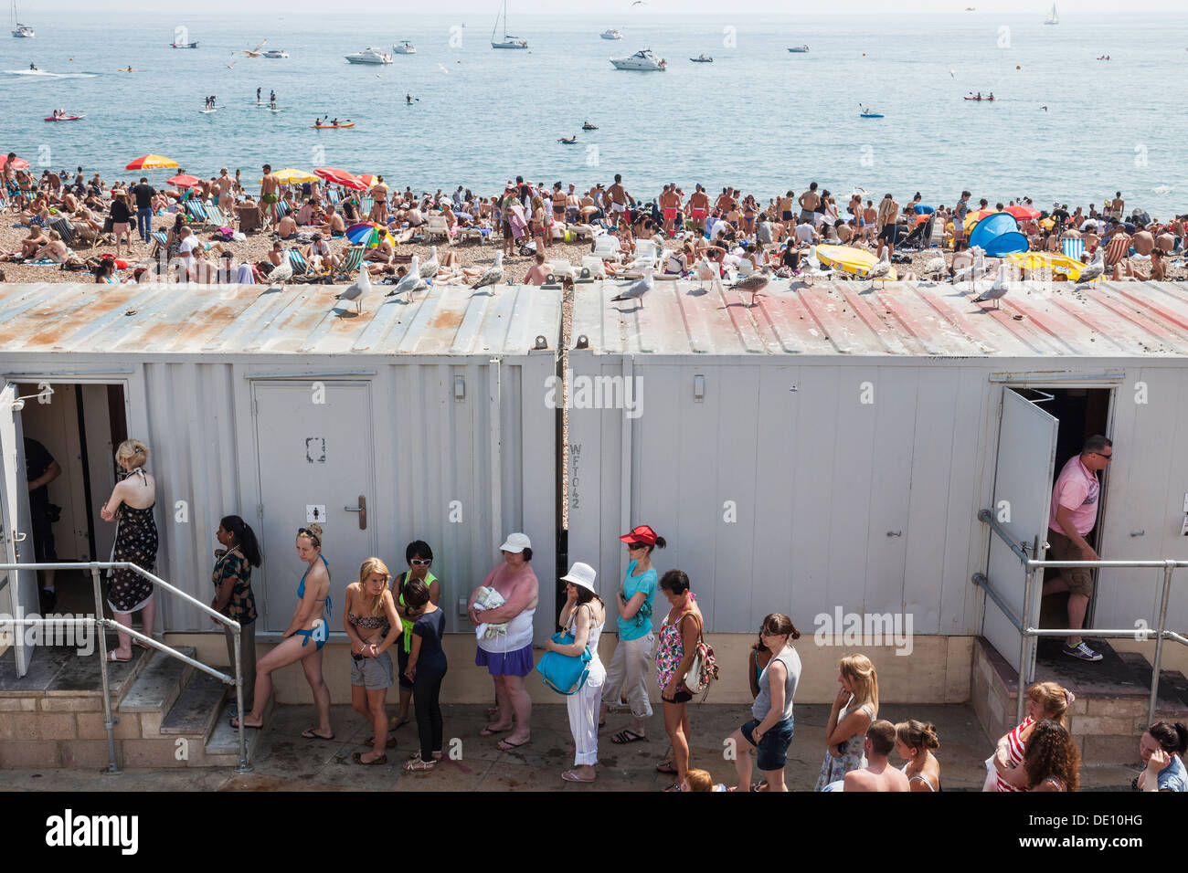 Women toilet queue hi-res stock photography and images - Alamy