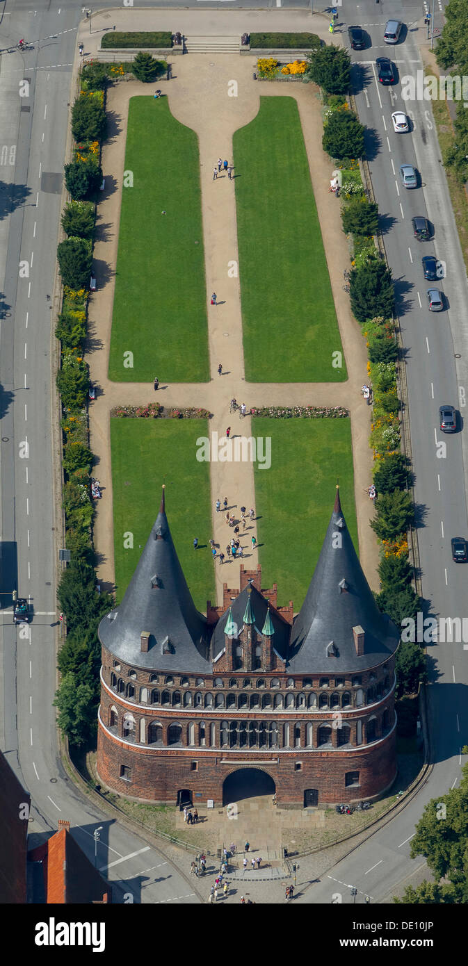 Aerial view, Holsten Gate Stock Photo - Alamy