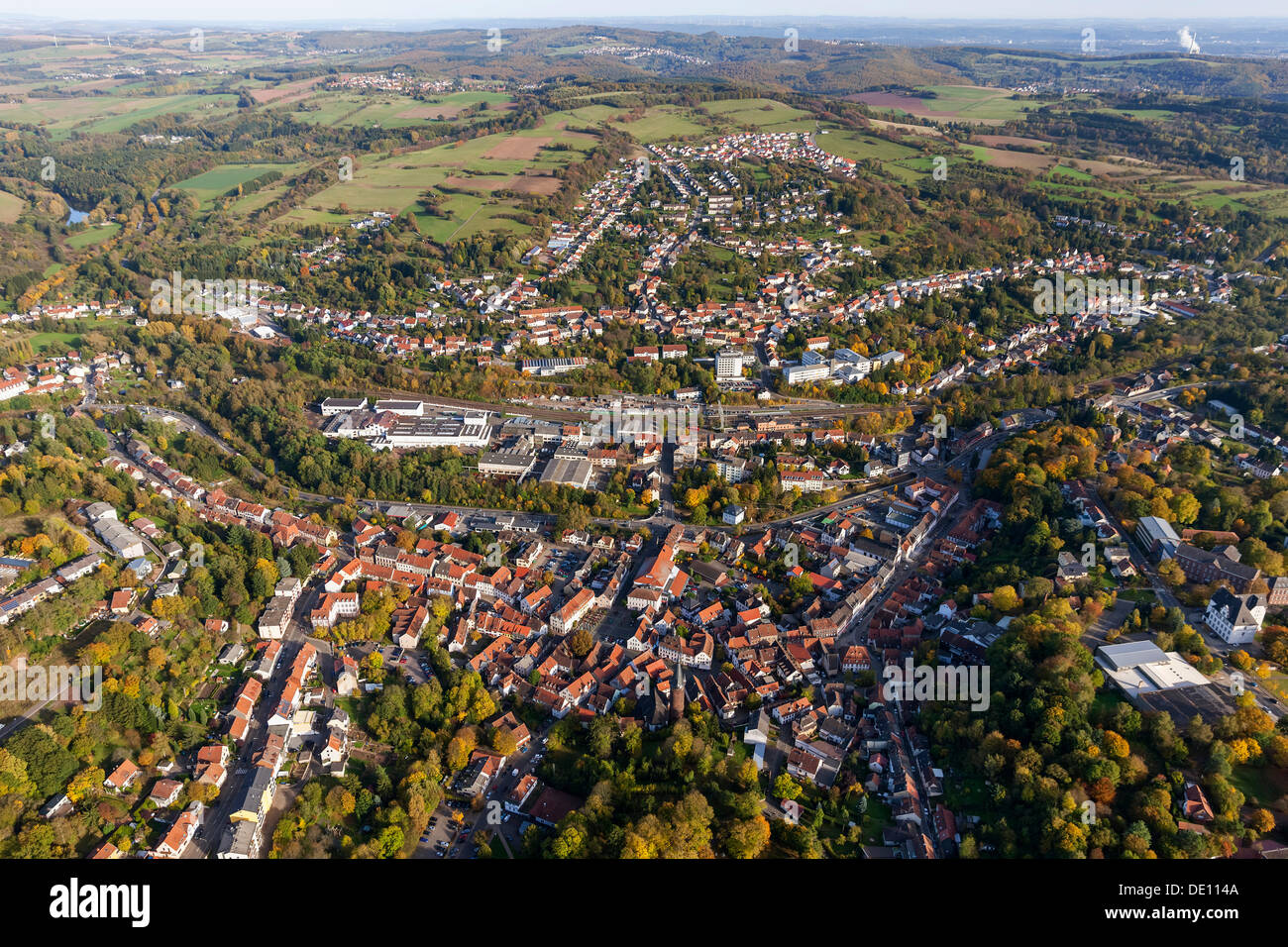 Aerial view, Ottweiler Stock Photo - Alamy