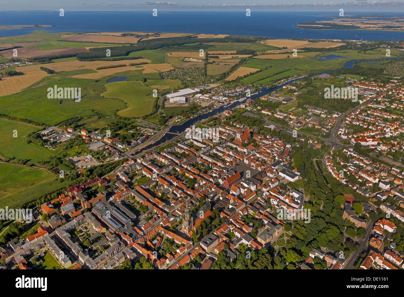 Aerial view, historic town centre Stock Photo - Alamy
