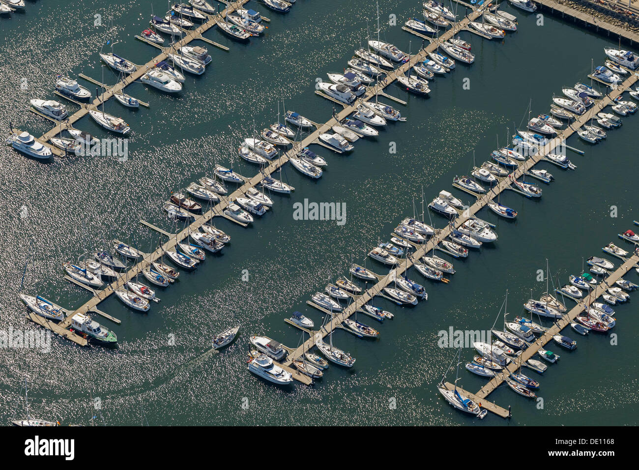Aerial view, marina Stock Photo - Alamy