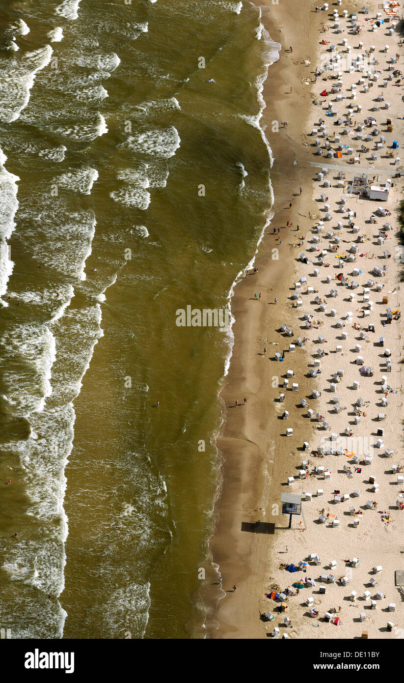 Aerial view, bathing beach Stock Photo - Alamy