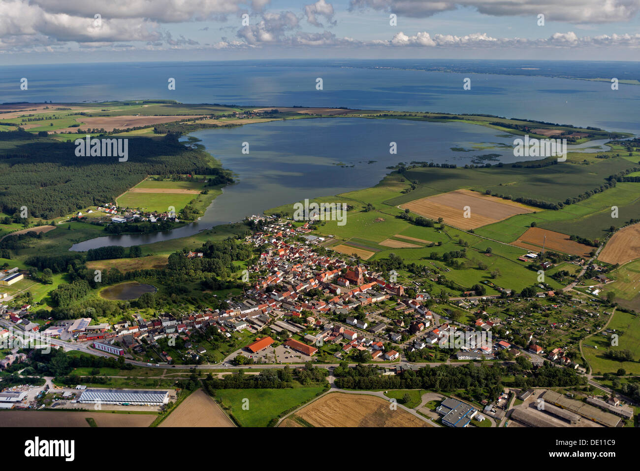 Aerial view, Markt Usedom Stock Photo - Alamy