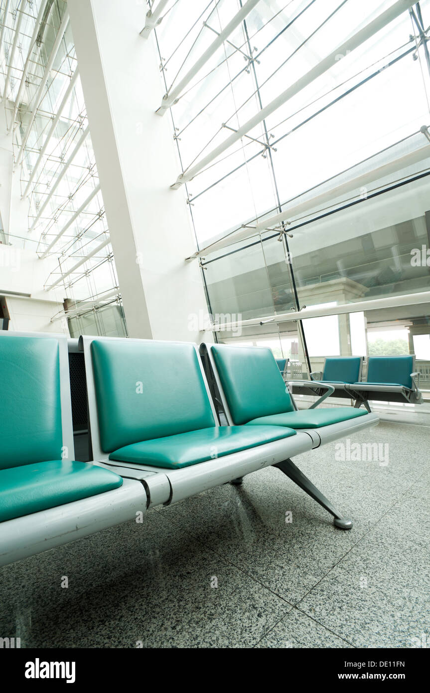 Bench in the shanghai pudong airport.interior of the airport Stock ...