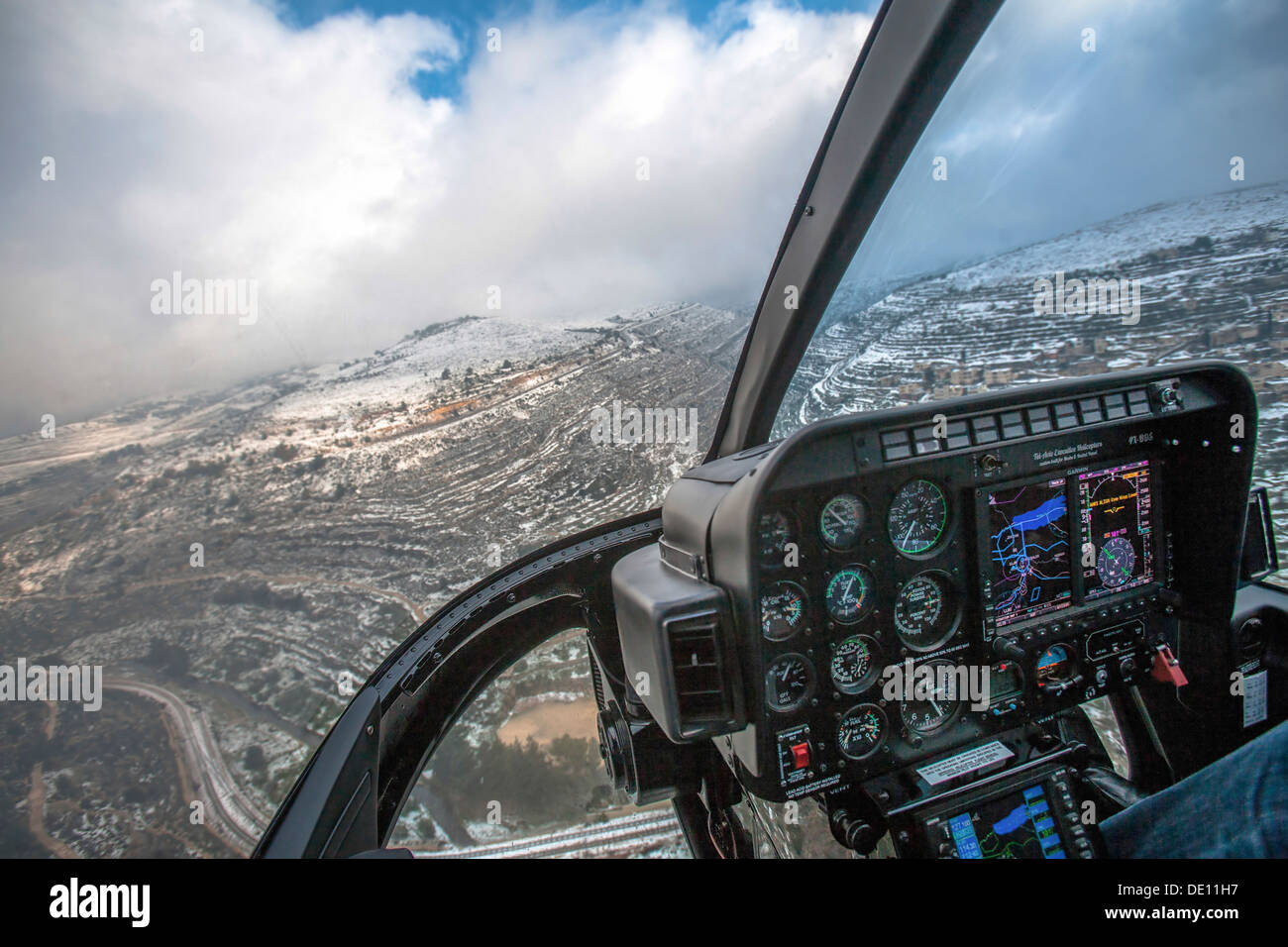 Aerial view of the Judaean Mountains, (also Judaean Hills and Hebron ...