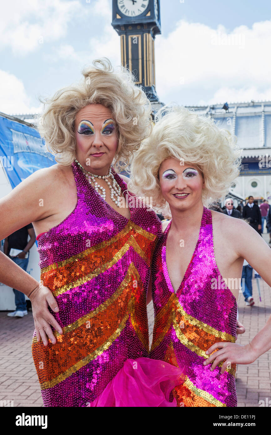 England, East Sussex, Brighton, Brighton Pride Parade, Drag Queens ...