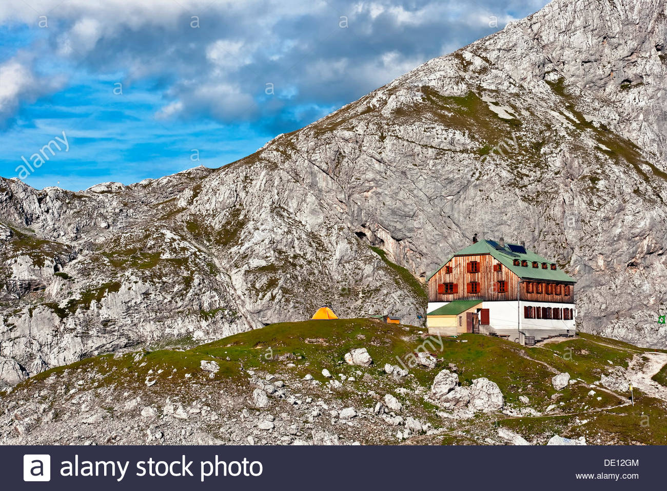 Mountain Hut Cabin Mountain Dachstein High Resolution Stock Photography ...