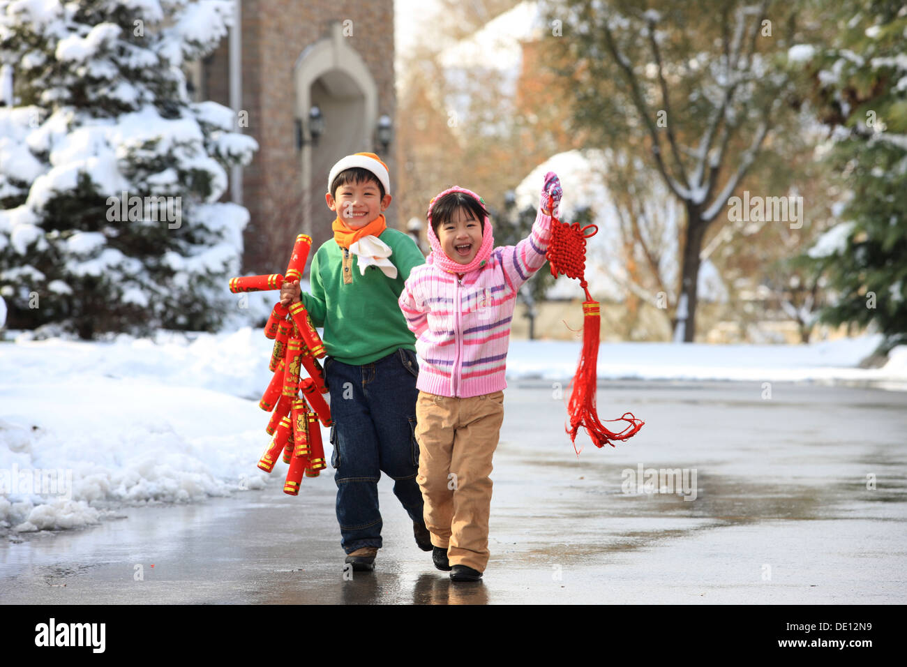 Children celebrating Chinese New Year Stock Photo - Alamy