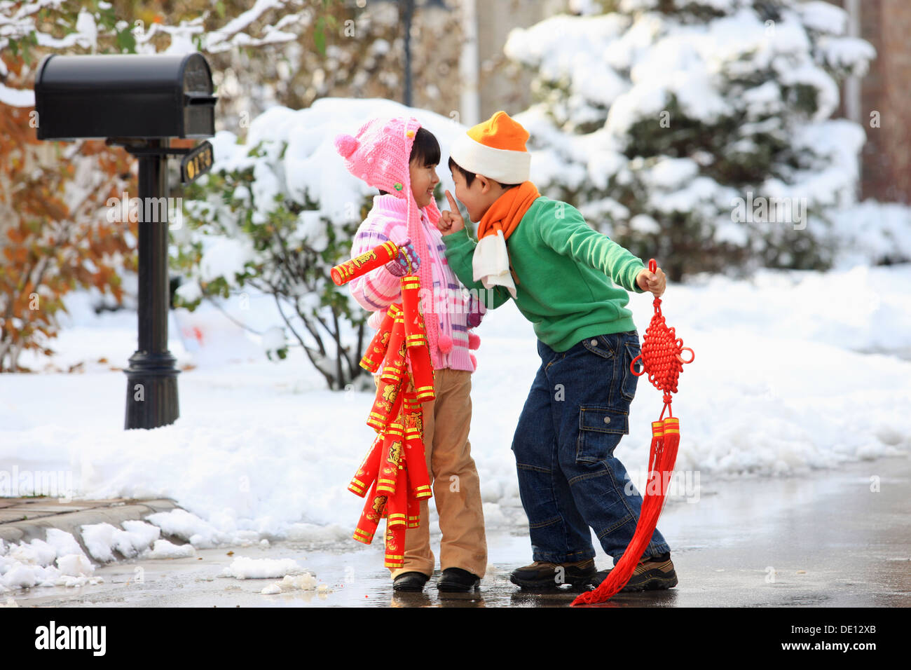 Children celebrating Chinese New Year Stock Photo - Alamy