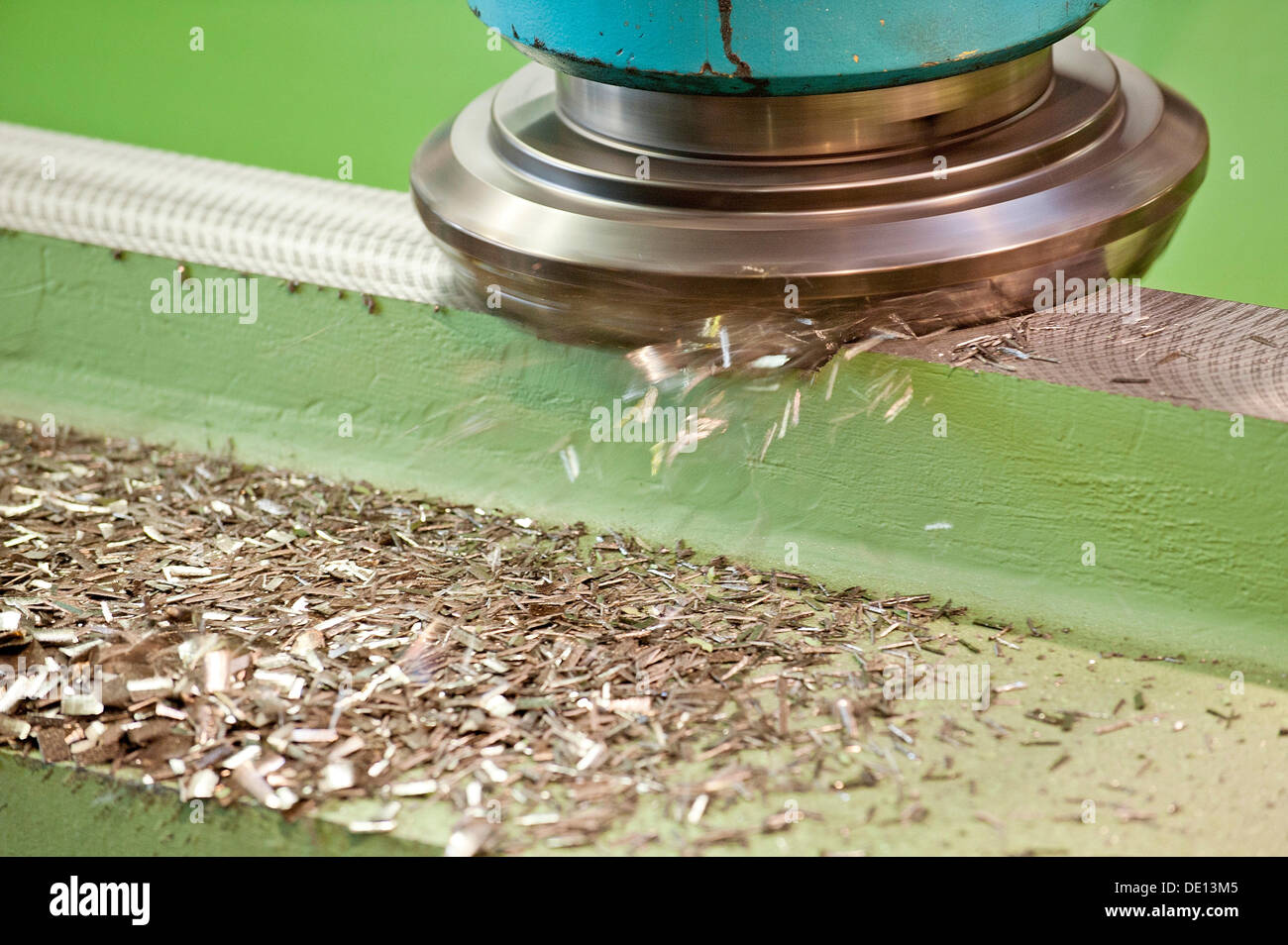 Milling, milling head. metal working, chip removal Stock Photo - Alamy