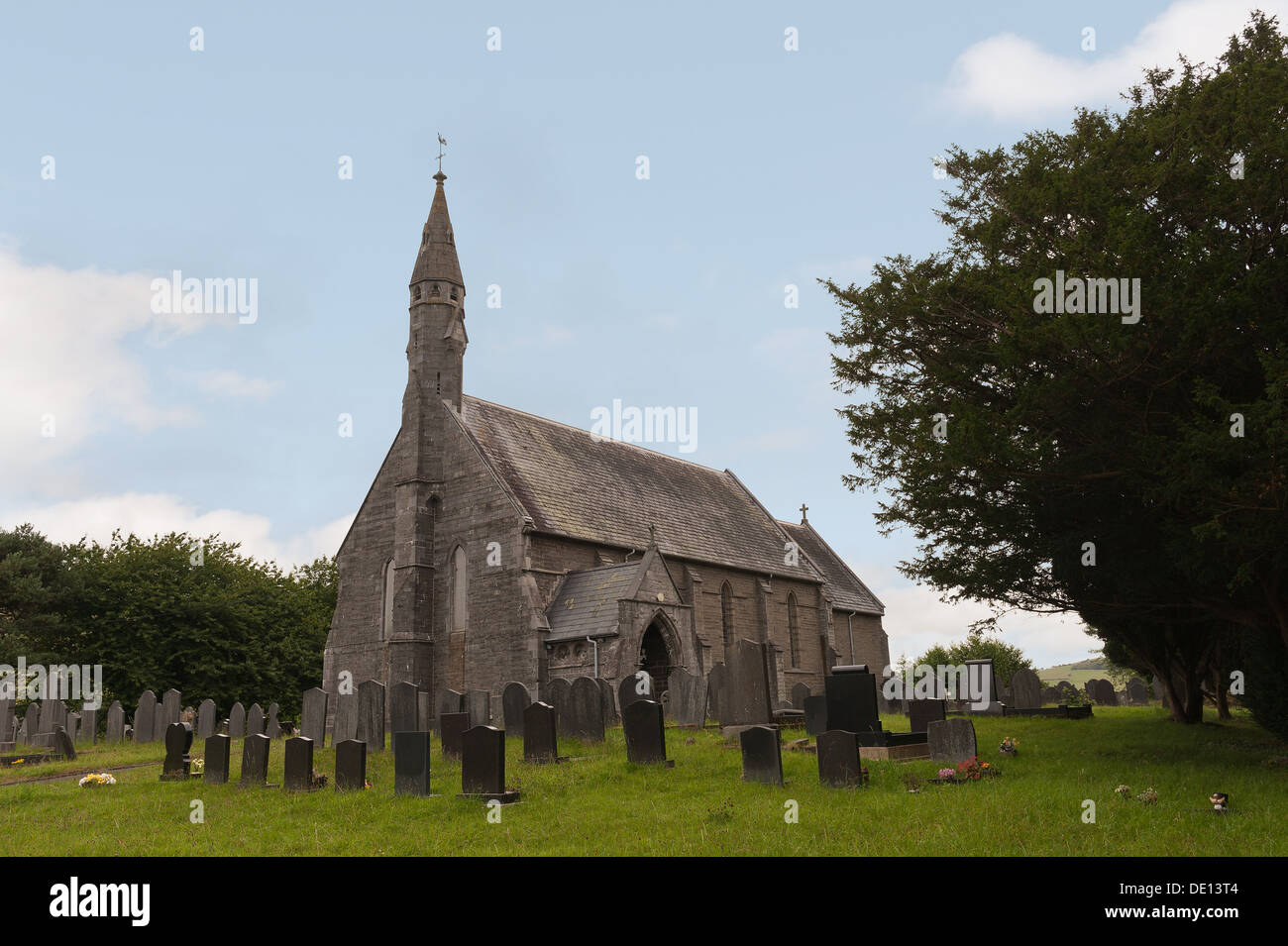 Roof wall church all made out of natural slate making for a grey ...