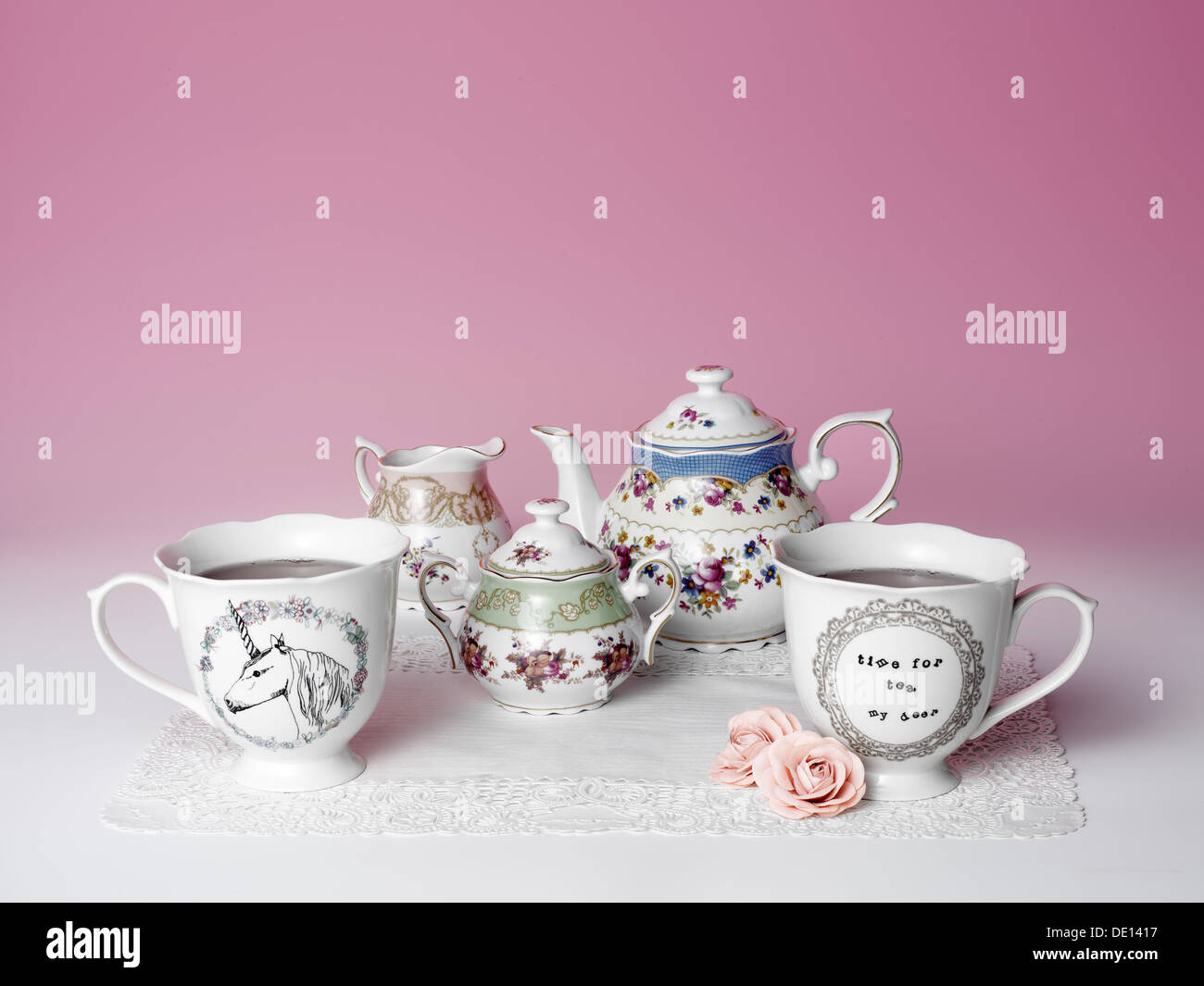 Old tea set hi-res stock photography and images - Alamy