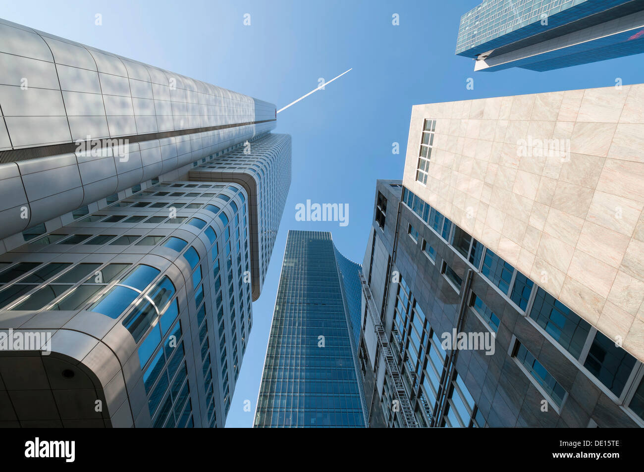 Silberturm or Silver Tower and other skyscrapers, Bankenviertel ...