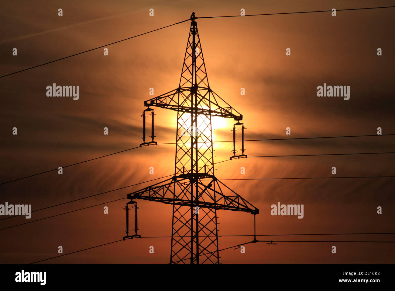 Pylon sunrise hi-res stock photography and images - Alamy