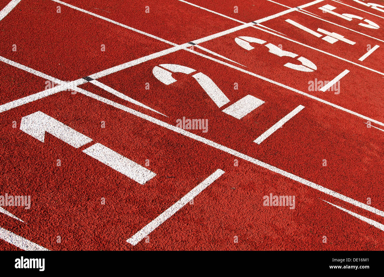 Cinder track of a stadium Stock Photo - Alamy