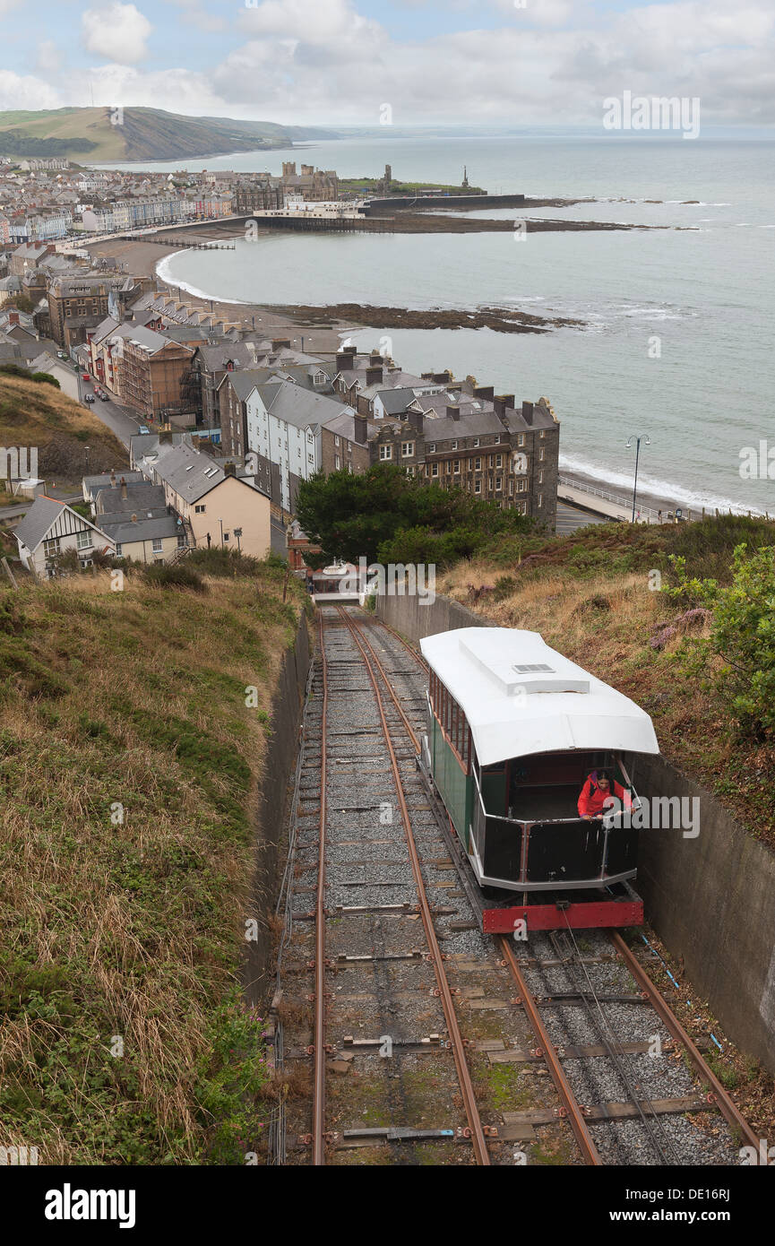 Cliff Railway on Constitution Hill Aberystwyth Wales, the longest ...