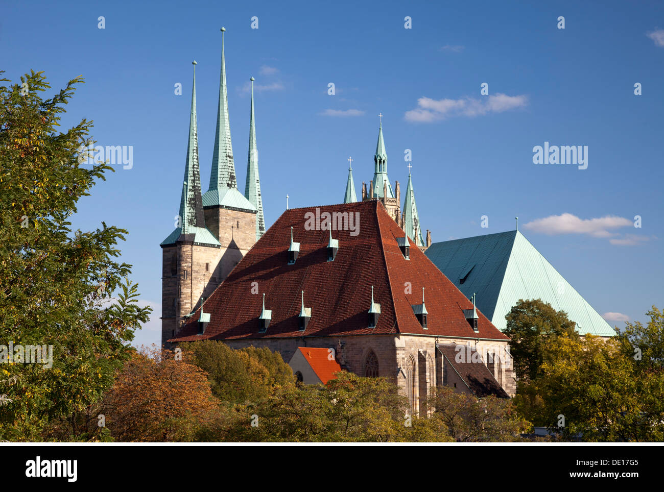 geography / travel, Germany, Thuringia, Erfurt, St. Severikirche (St ...