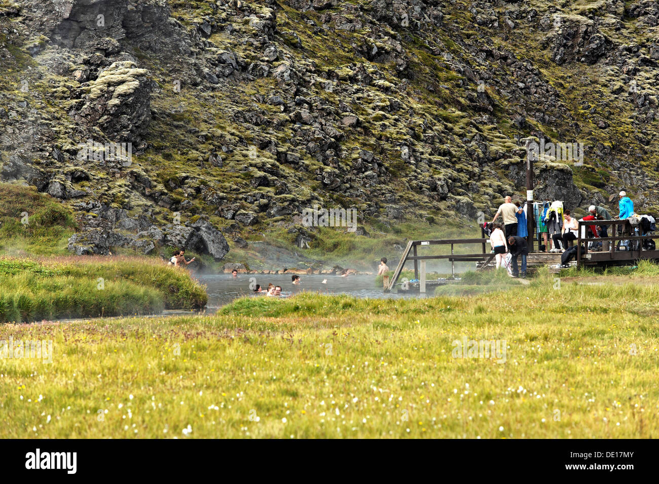 Hot spring or natural pool, Landmannalaugar Iceland Stock Photo - Alamy