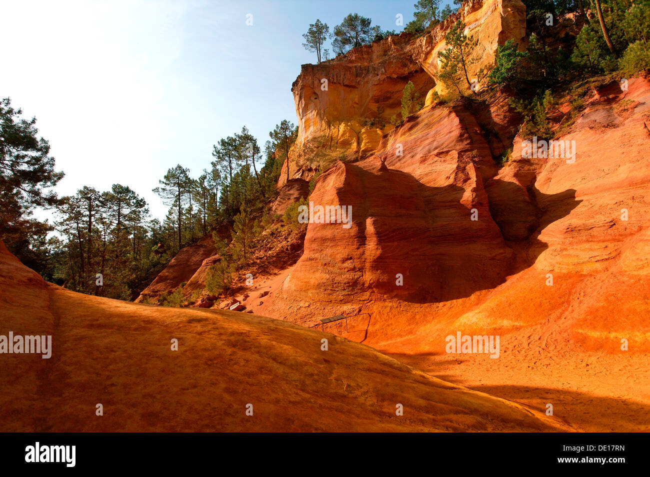 Ochre rocks, Conservatory of Ochres and Applied Pigments in Stock Photo ...