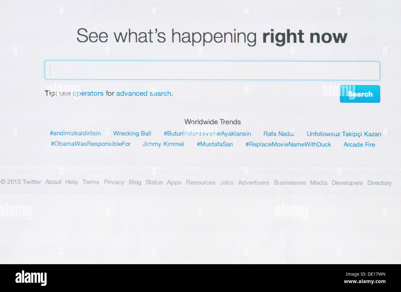 Twitter search screen Stock Photo - Alamy