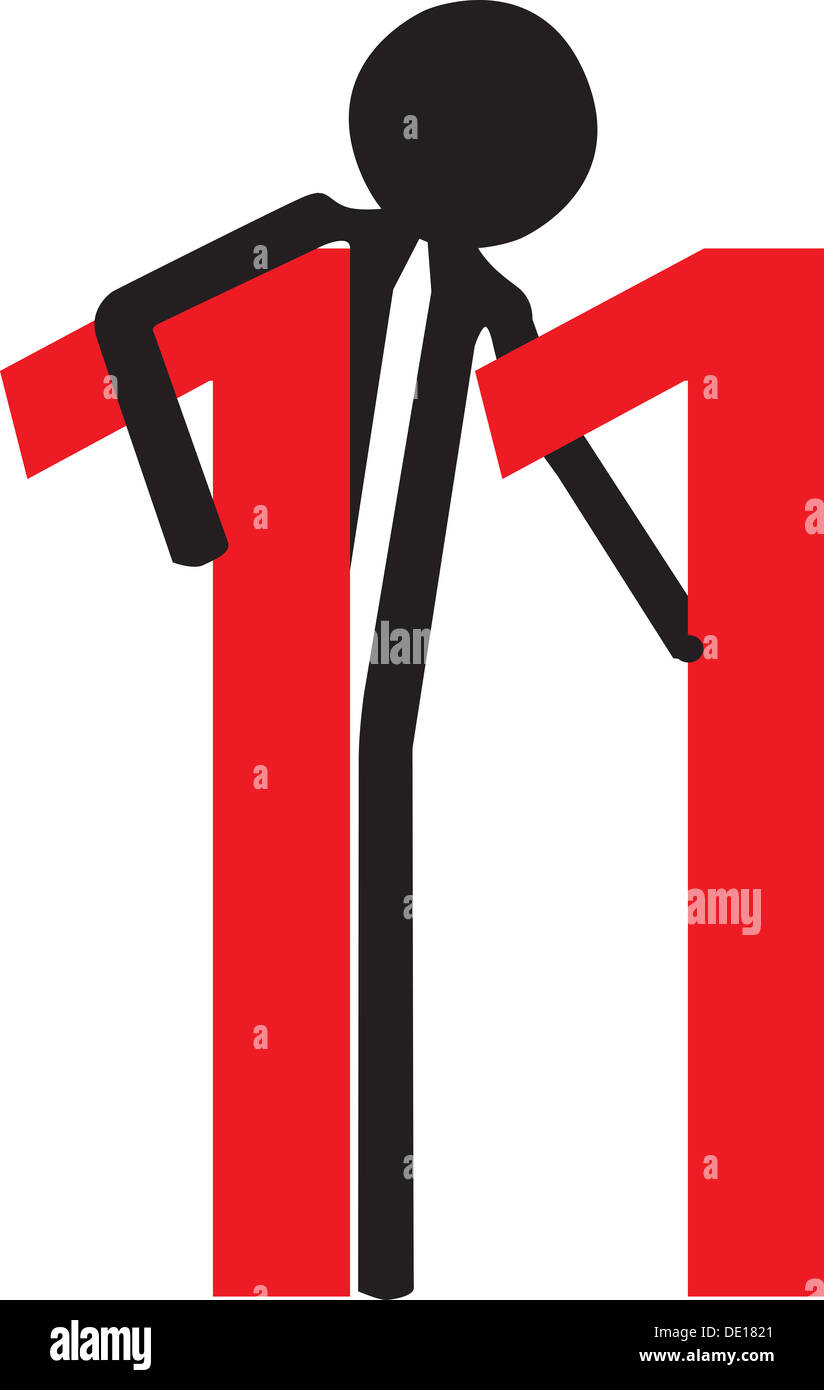 man with the number eleven Stock Photo - Alamy