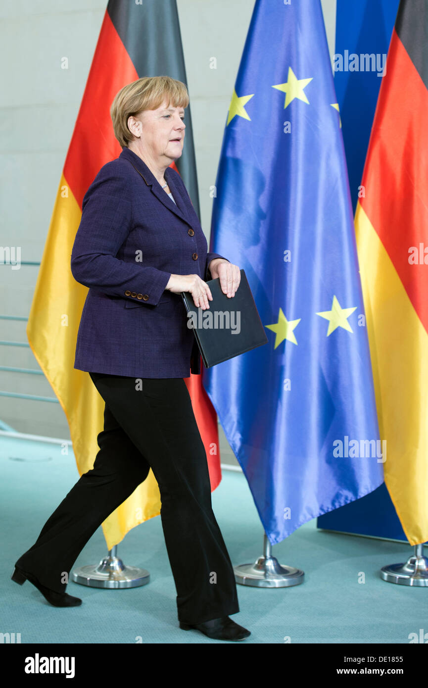 Berlin, Germany. September 10th 2013. German Chancellor Angela Merkel ...
