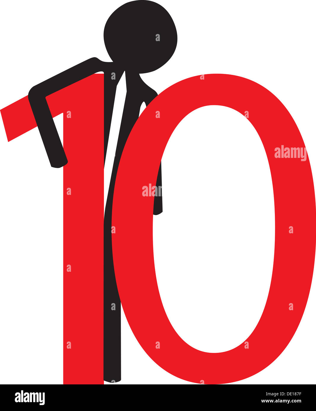man with the number ten Stock Photo - Alamy