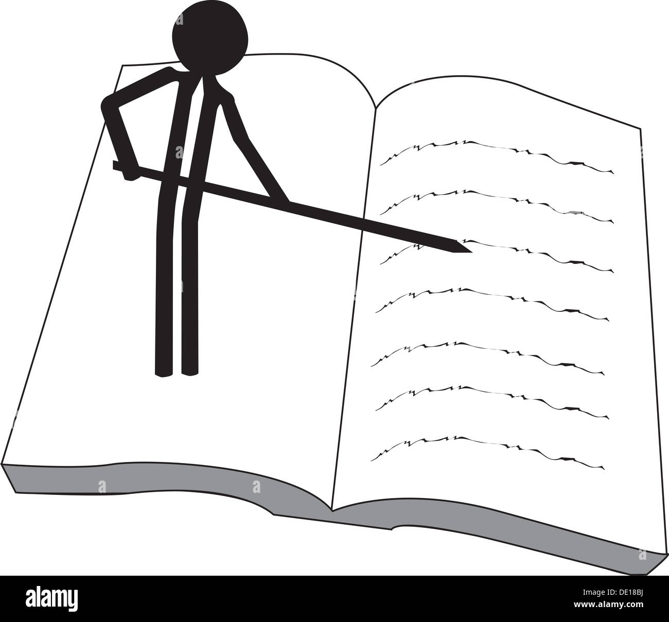 Open book text lines hi-res stock photography and images - Alamy