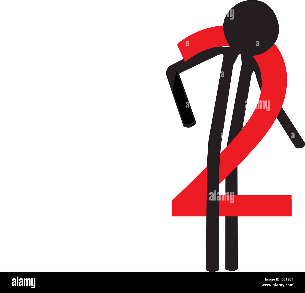 man with the number two Stock Photo - Alamy