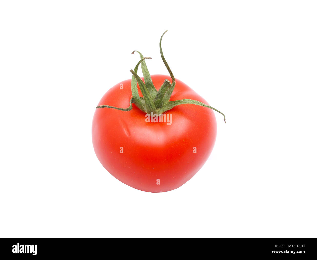Close up of fresh red tomatoes big fruit type isolate on white ...
