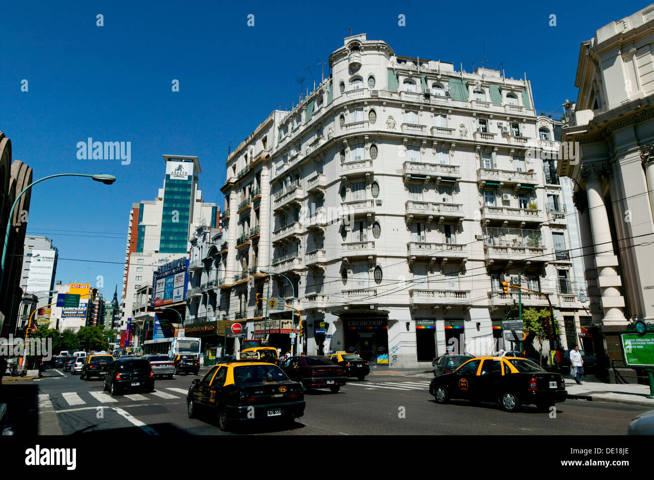 Avenida Corrientes, Corrientes Avenue, Buenos Aires, Argentina, South ...