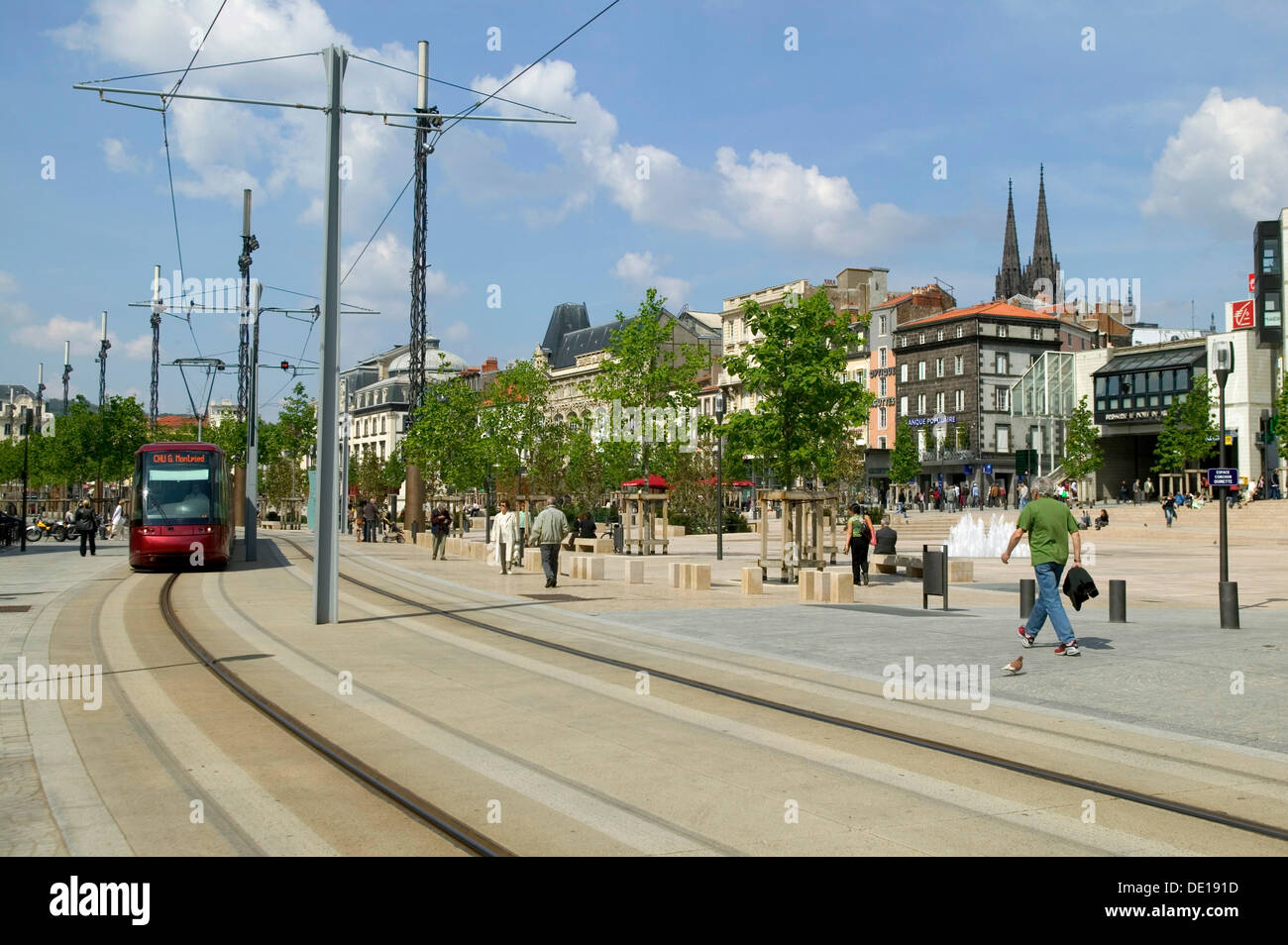 Place de Jaude square, Clermont-Ferrand, capital of Auvergne, Puy de ...