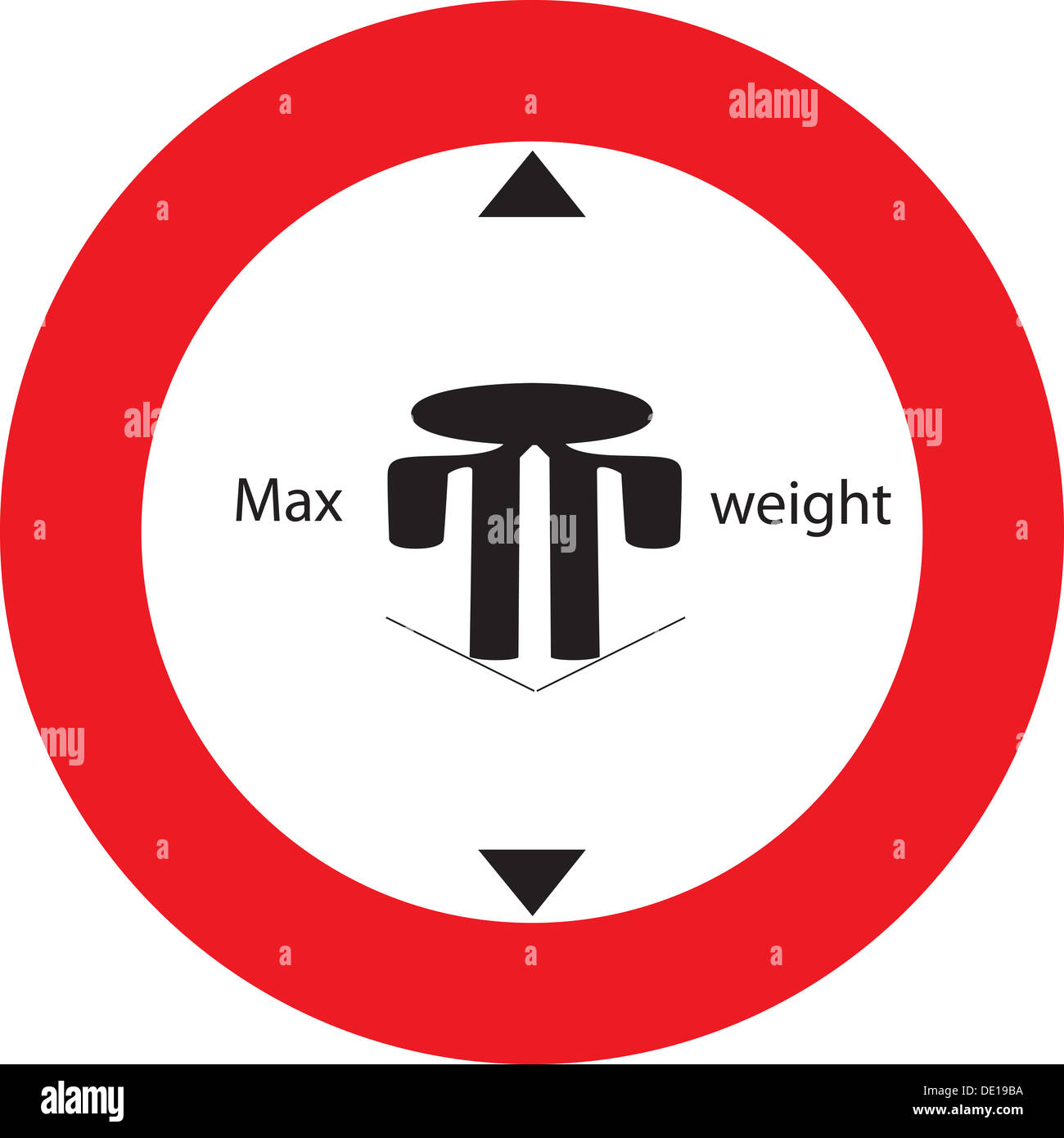 red sign warning for heavy weight Stock Photo - Alamy