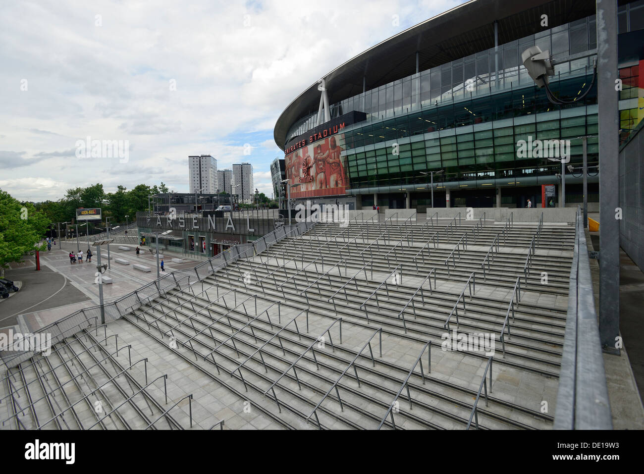 Stairway to the Emirates stadium at Arsenal FC Stock Photo - Alamy