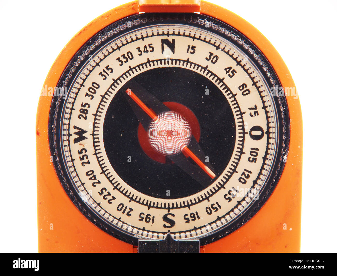 Old compass on white background Stock Photo - Alamy
