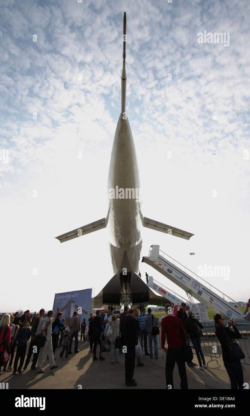 The Tupolev Tu-144, a supersonic transport aircraft, was displayed at ...