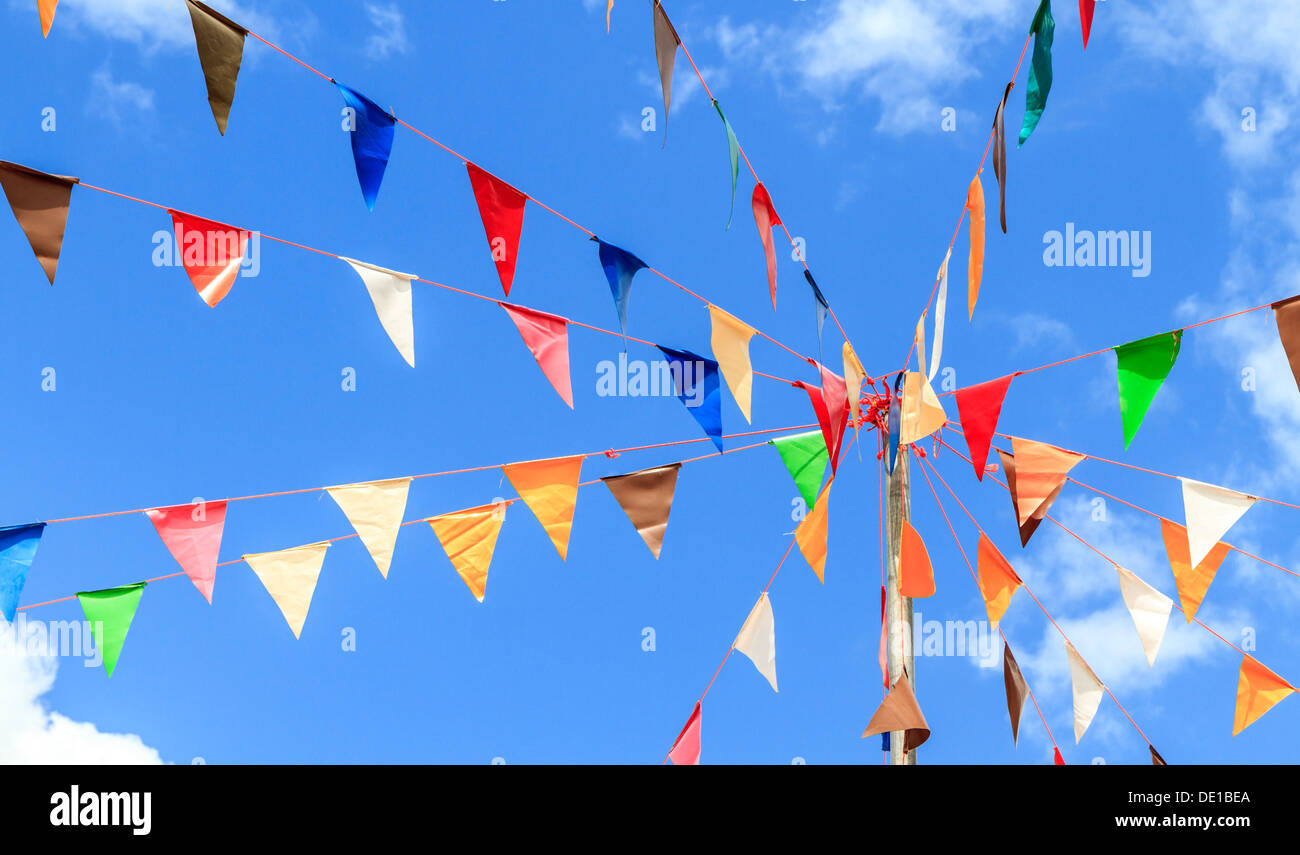 Colorful pennants hi-res stock photography and images - Alamy